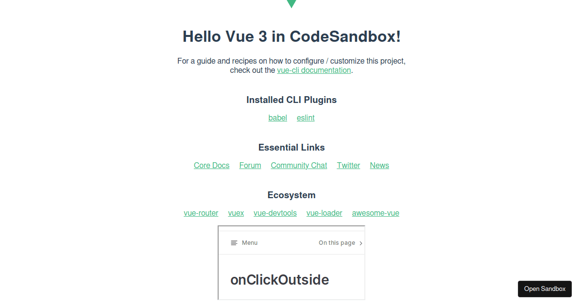 @vueuse/core onOutsideClick iframe test - Codesandbox @vueuse/core onOutsideClick iframe test - Codesandbox