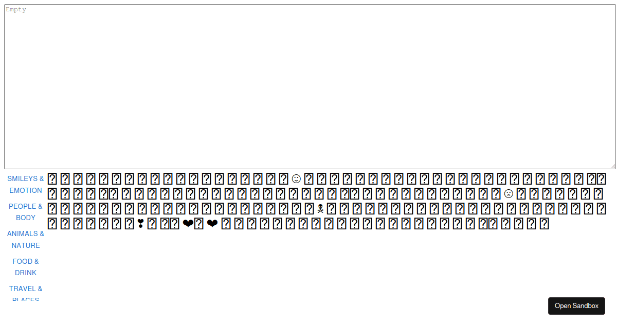 emoji finder - Codesandbox