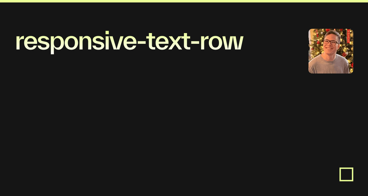responsive-text-row - Codesandbox