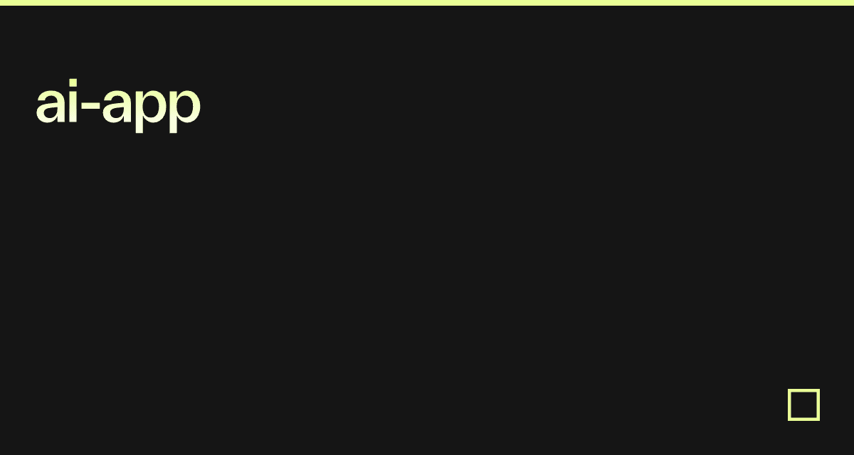 Ai App Codesandbox