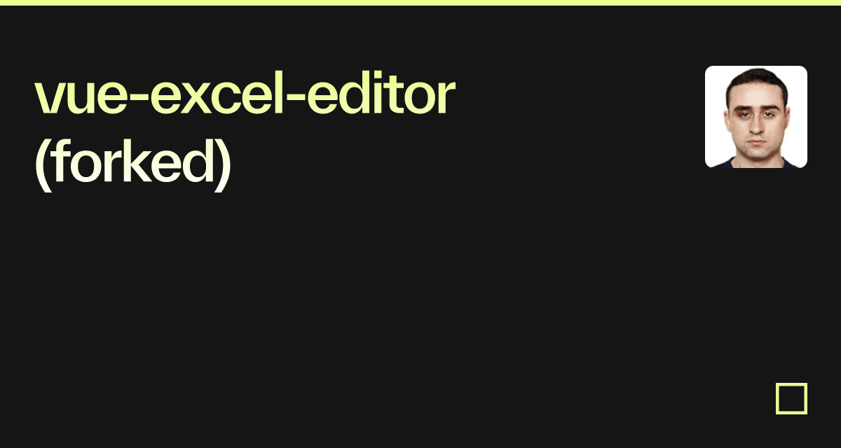 Vue Excel Editor Forked Codesandbox