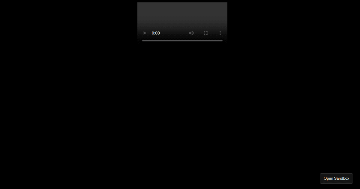 Video Player - Codesandbox