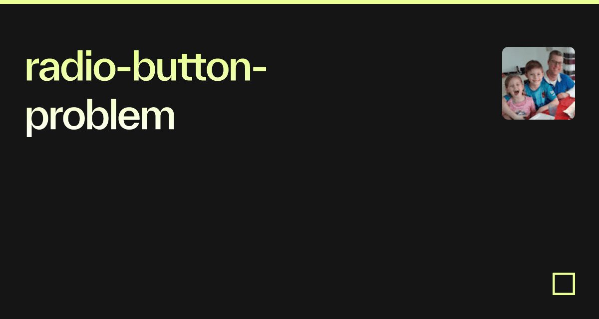 radio-button-problem - Codesandbox