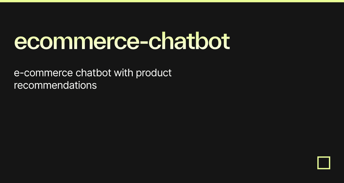 ecommerce-chatbot - Codesandbox