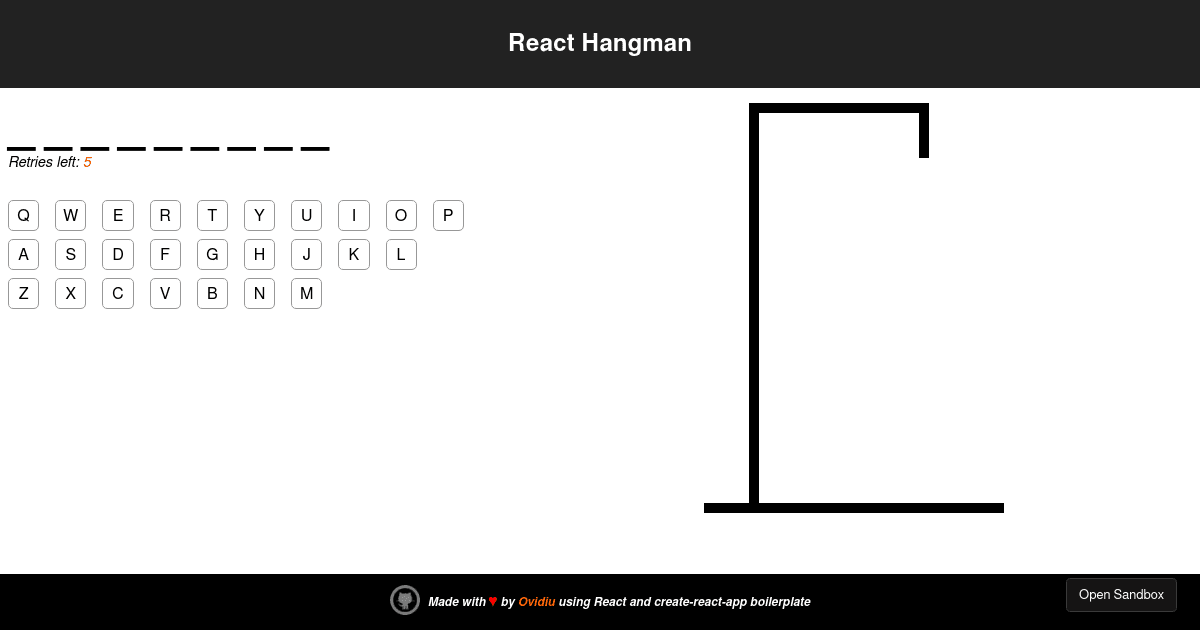 react-hangman - Codesandbox