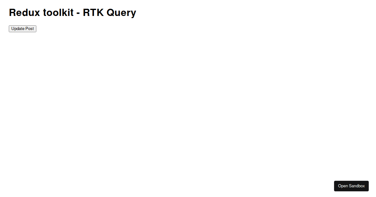 React Redux Toolkit Api Crud Codesandbox