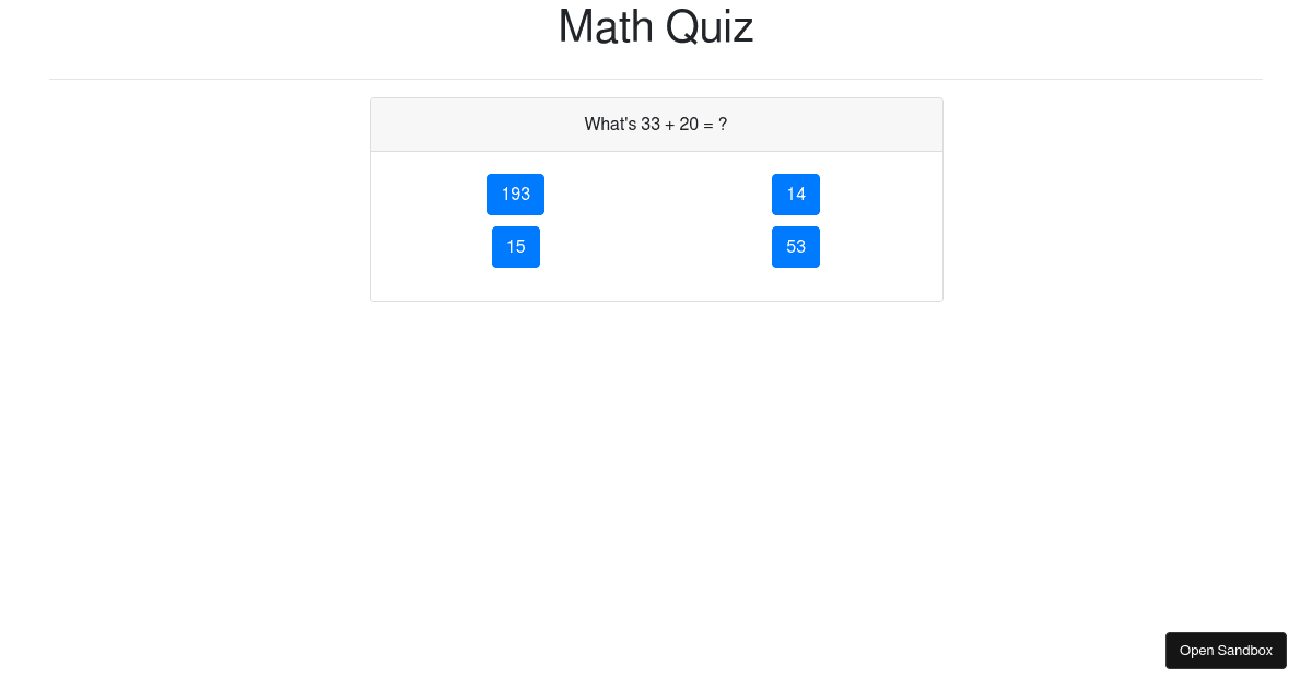 Kagameow/math-quiz - Codesandbox