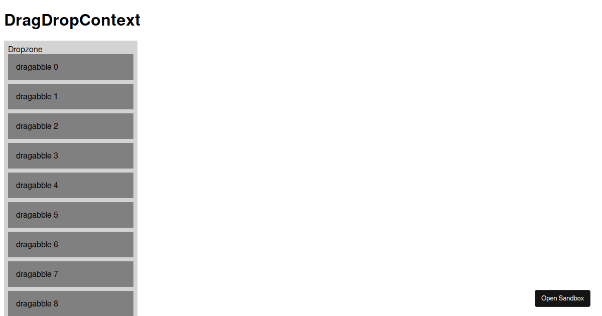 Drag and drop (forked) - Codesandbox