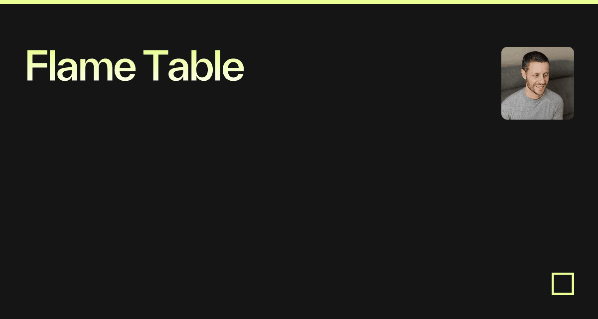Flame Table - Codesandbox