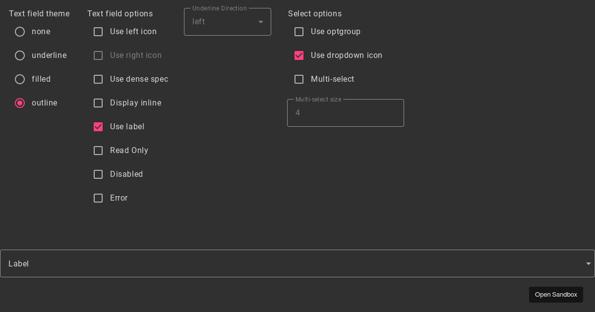 Form Example - Native Select Example - Codesandbox
