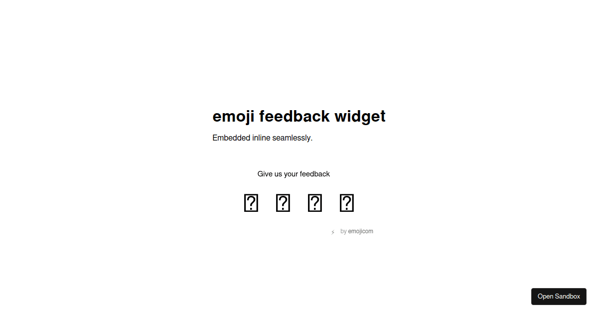 Emoji feedback widget - Codesandbox