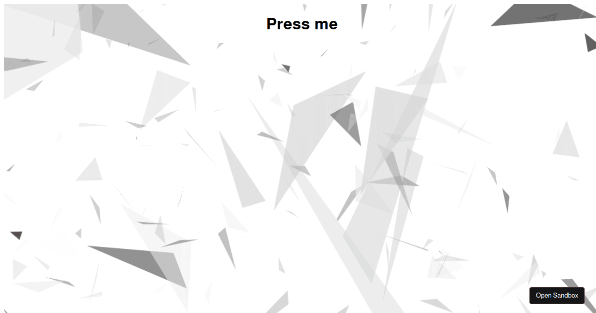 Particles Transition - Codesandbox