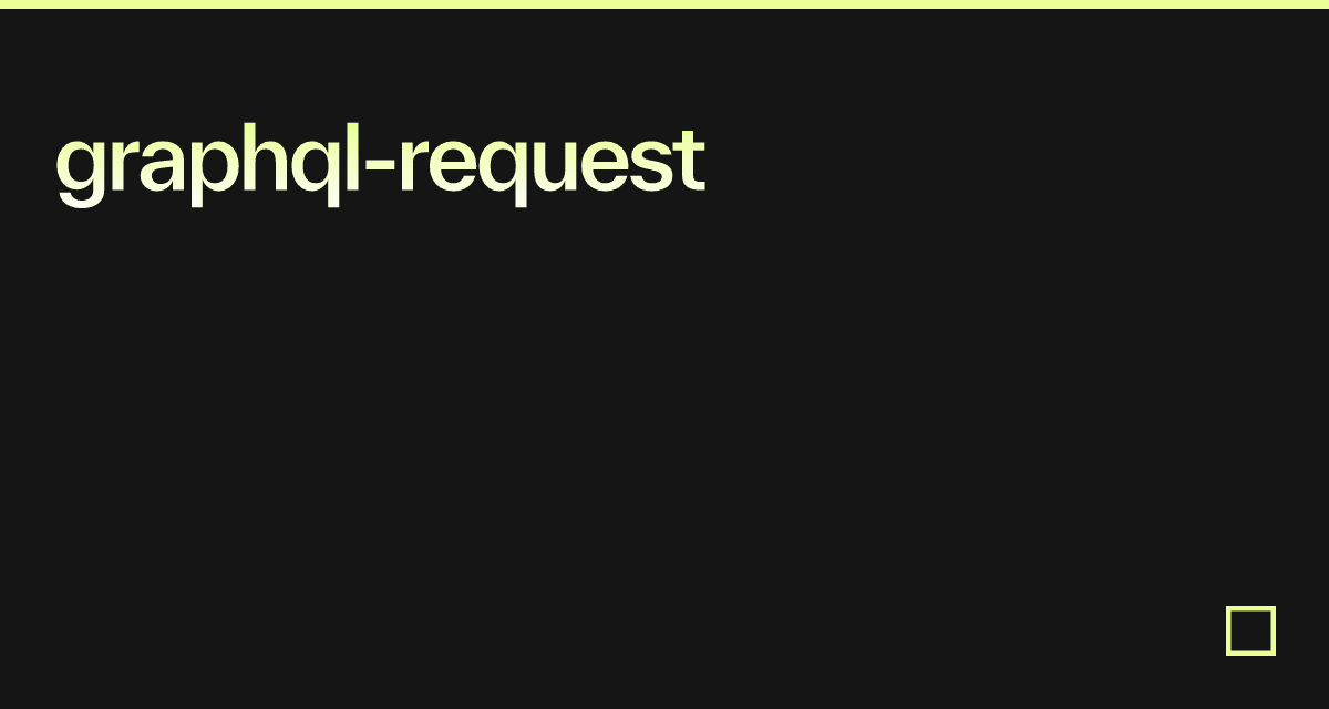 Graphql Request Codesandbox 0118