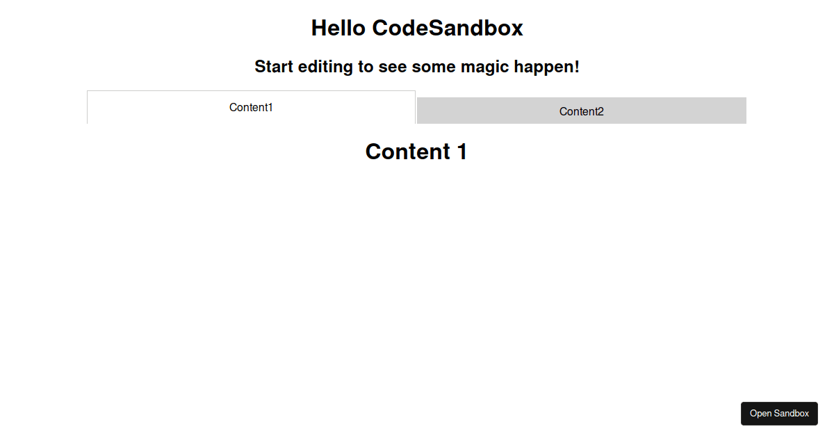 React Tabs with hooks and styled components (forked) - Codesandbox