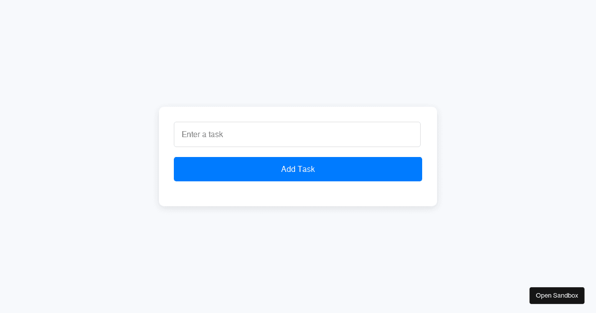 task manager (forked) - Codesandbox