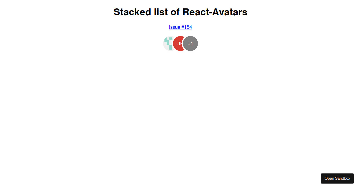 React-Avatar: Stacked - Codesandbox