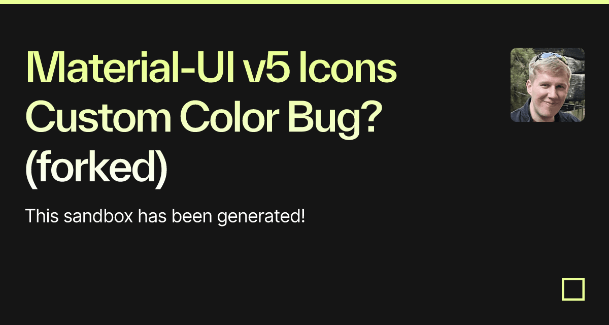 Material Ui V5 Icons Custom Color Bug Forked Codesandbox
