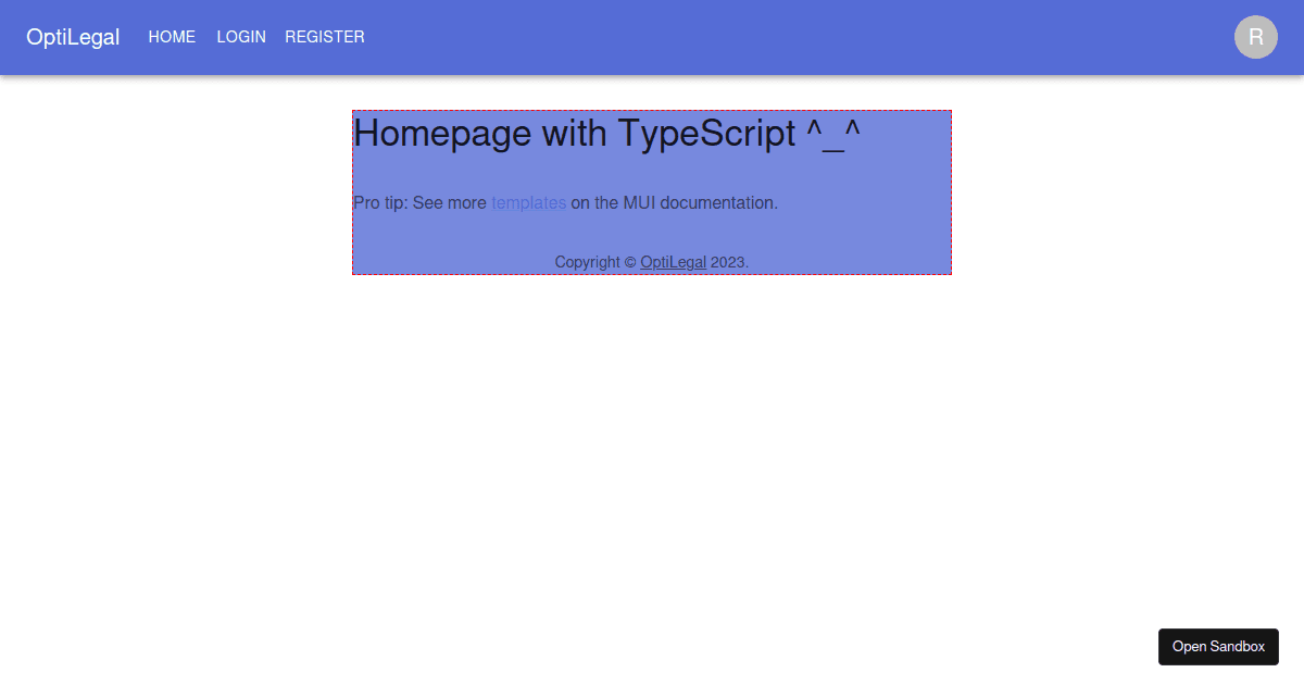 Frontend - Codesandbox