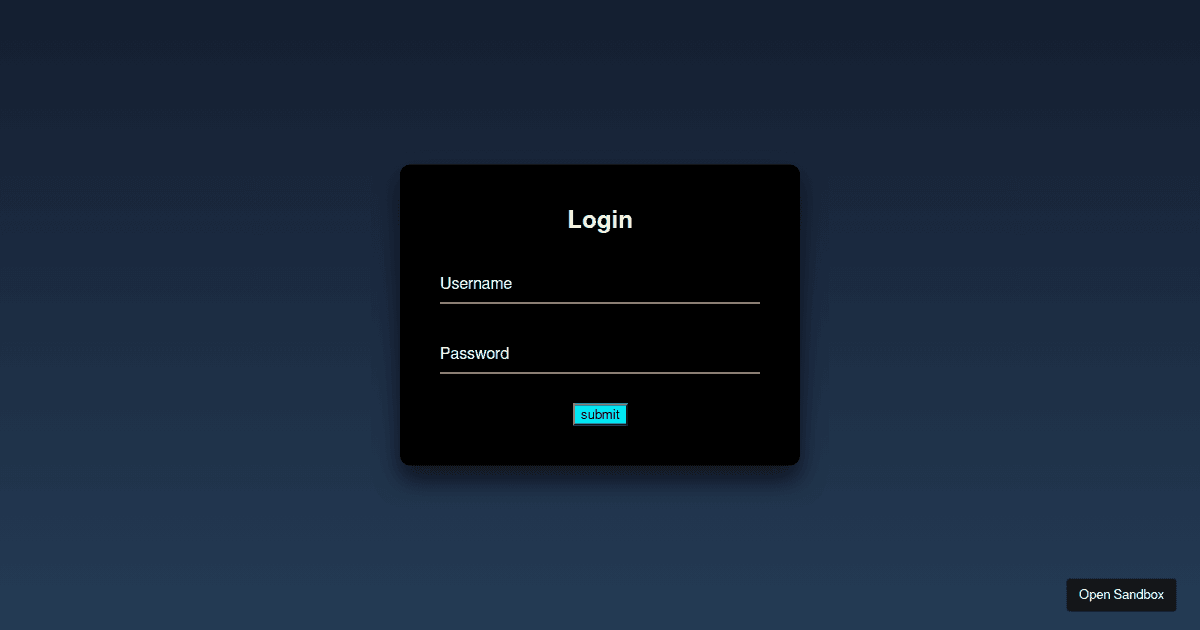 login-form-css - Codesandbox