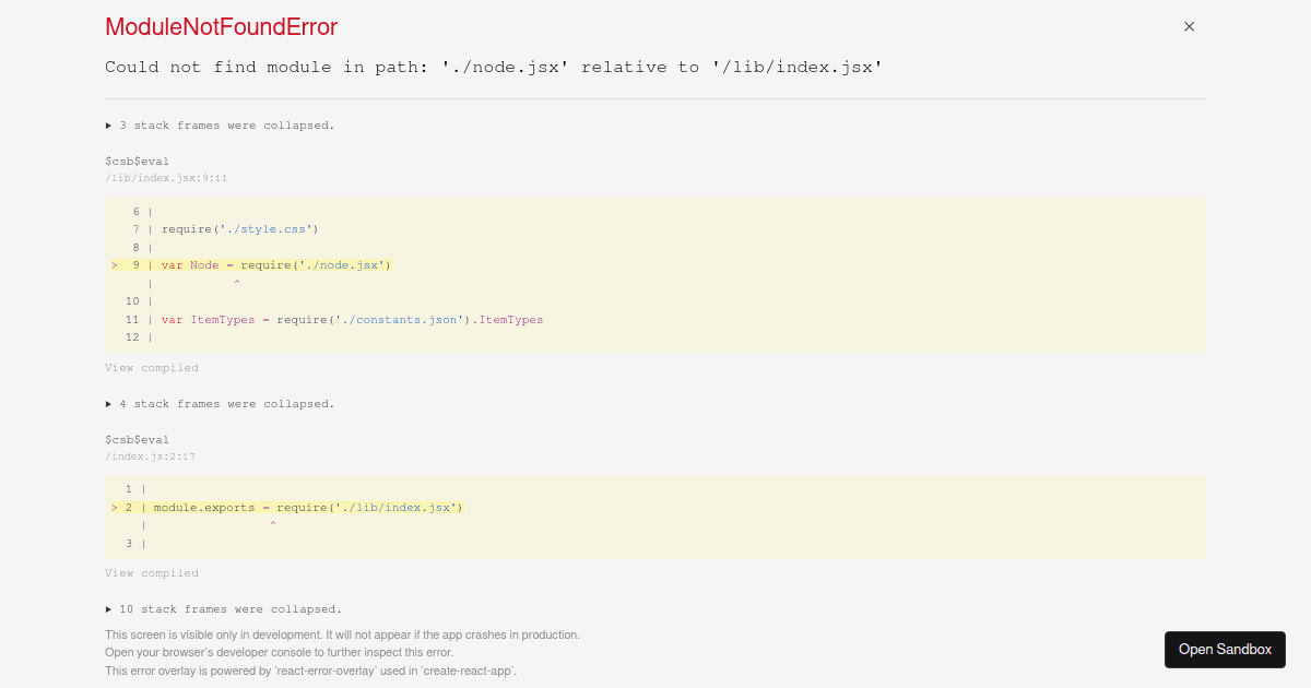 React Flowchart Codesandbox