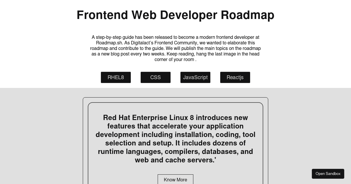 redhat-and-front-end-development - Codesandbox