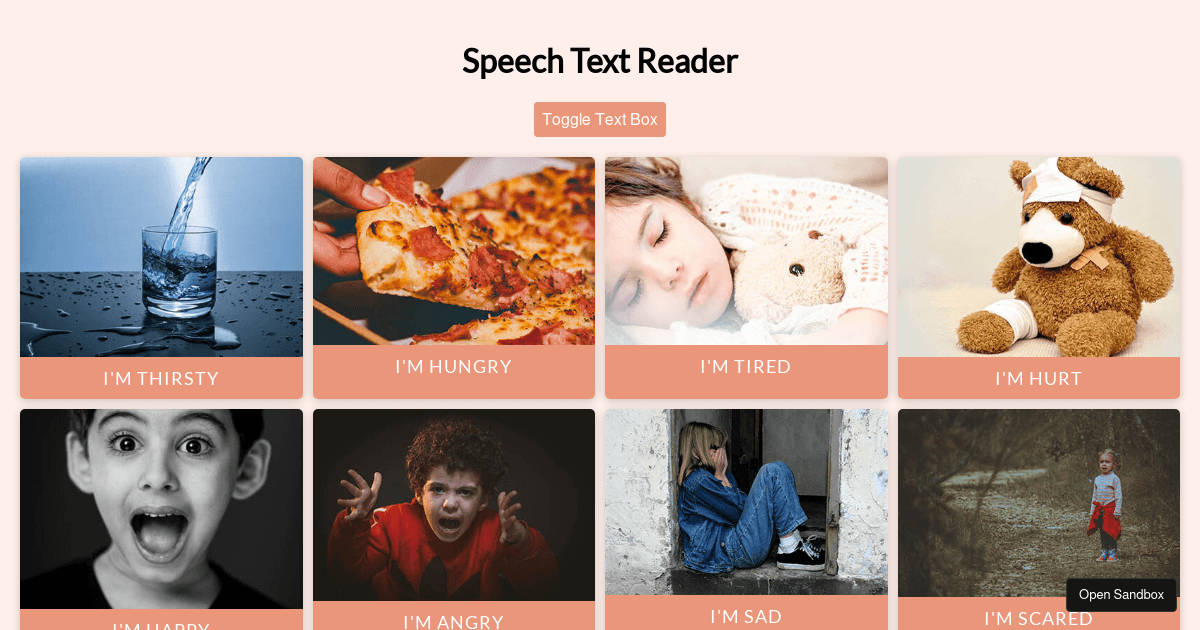 bradtraversy/vanillawebprojects: speech-text-reader - Codesandbox
