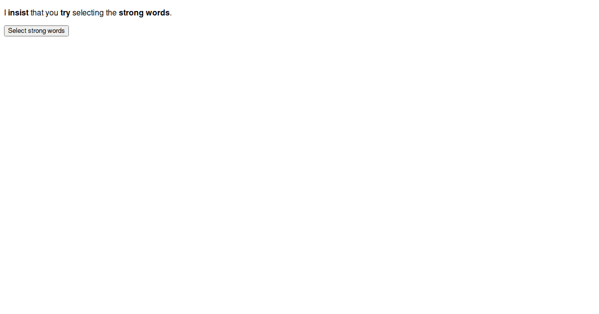 Selection.addRange() - Codesandbox