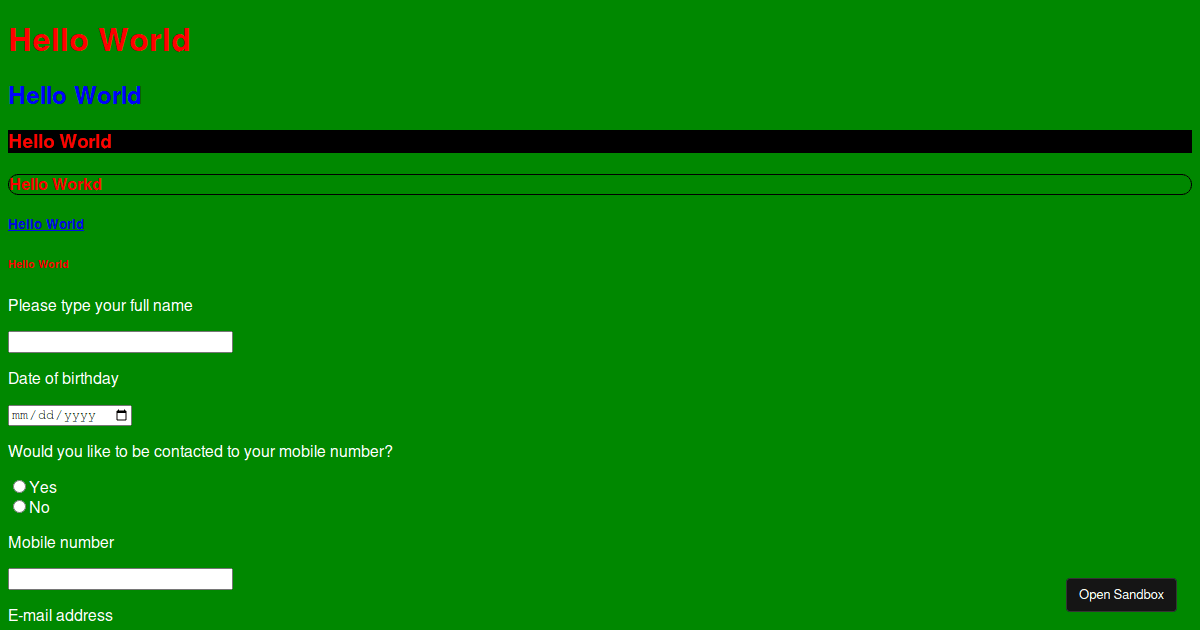 Html Tags And Css Properties Codesandbox 9471