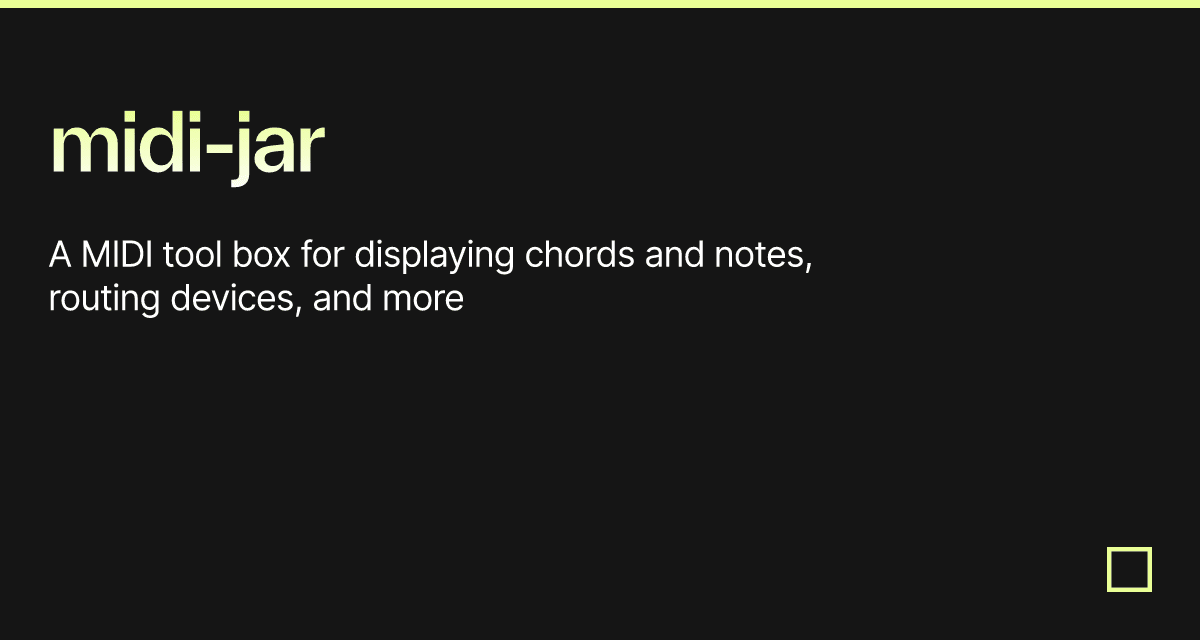 midi-jar - Codesandbox
