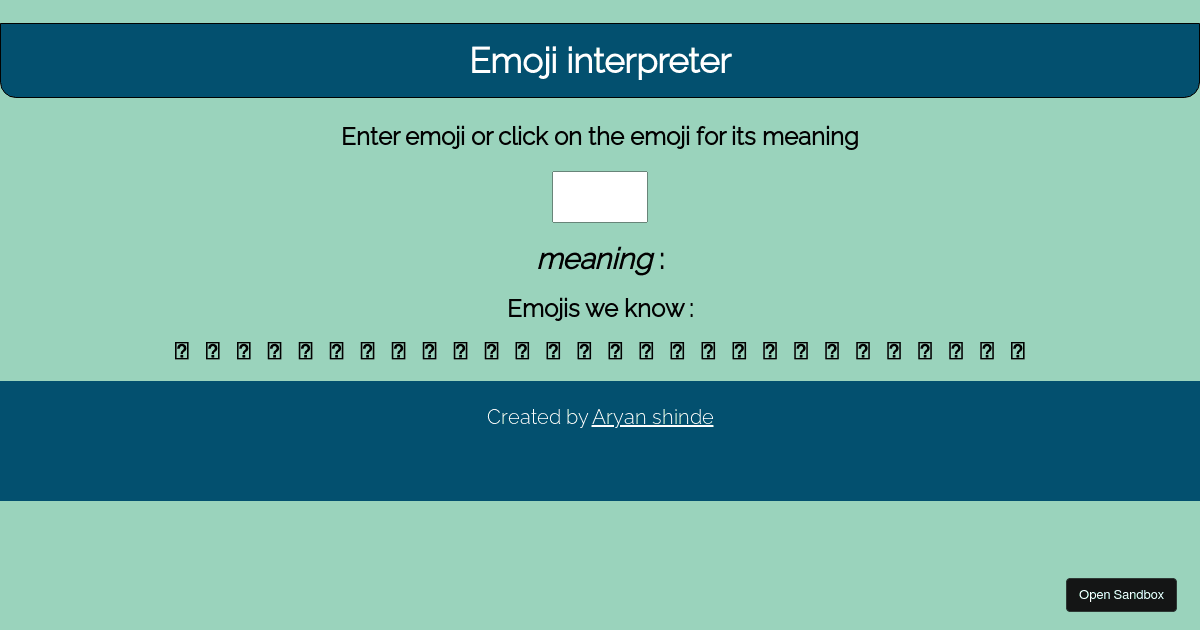 emoji-interpreter - Codesandbox