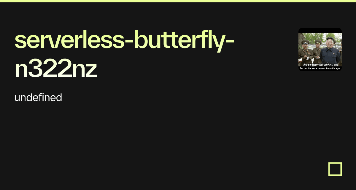 serverless-butterfly-n322nz - Codesandbox