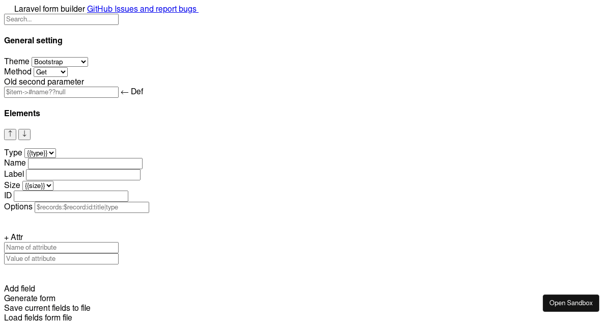 laravel-form-builder - Codesandbox