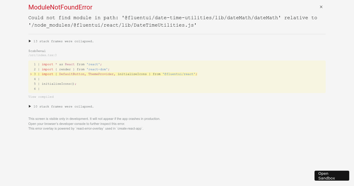 Fluent Ui React Starter Codesandbox 