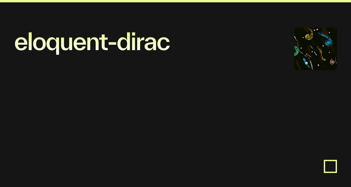 eloquent-dirac - Codesandbox