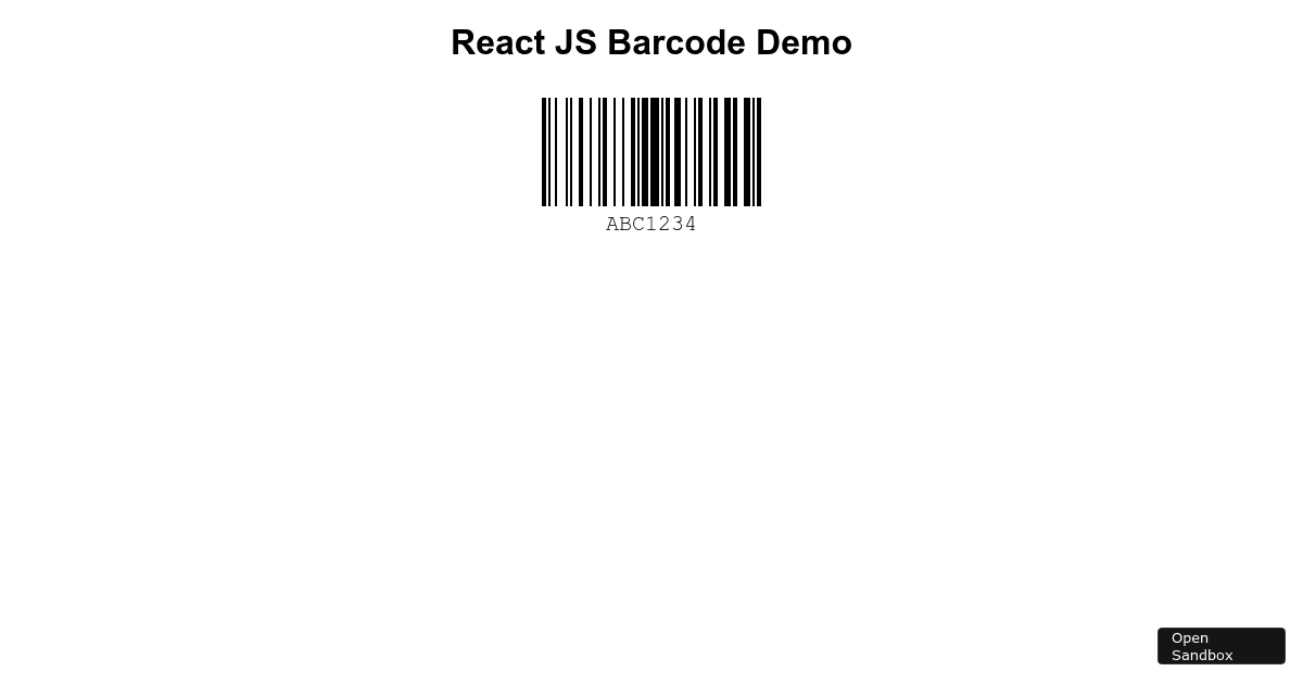 react-jsbarcode (forked) - Codesandbox
