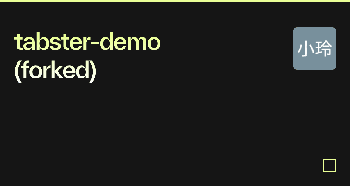 tabster-demo (forked) - Codesandbox