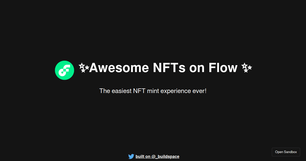flow-nft-starter - Codesandbox