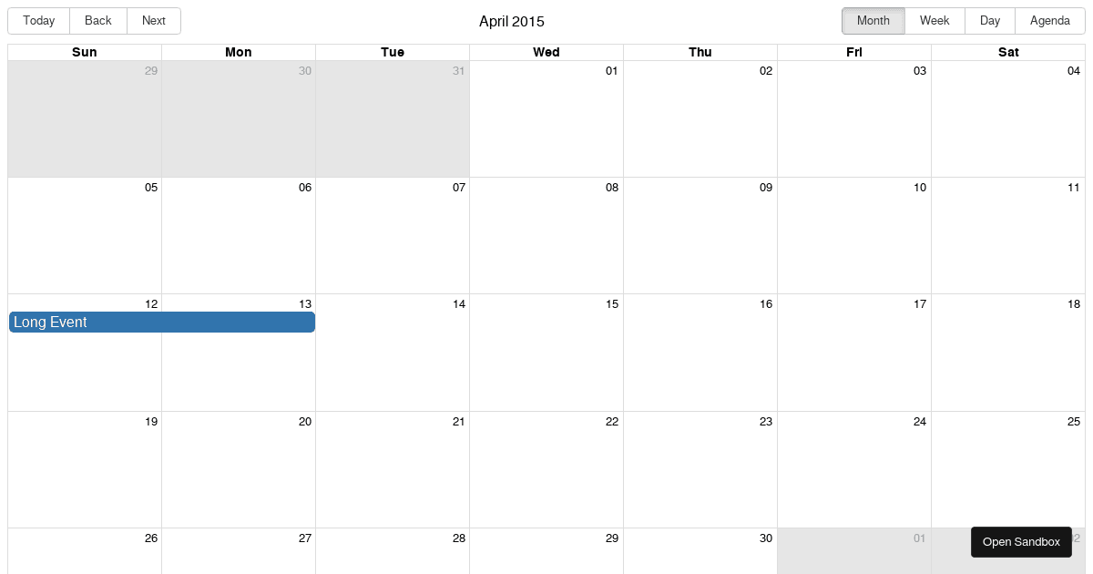 React-Big-Calendar Example (forked) - Codesandbox