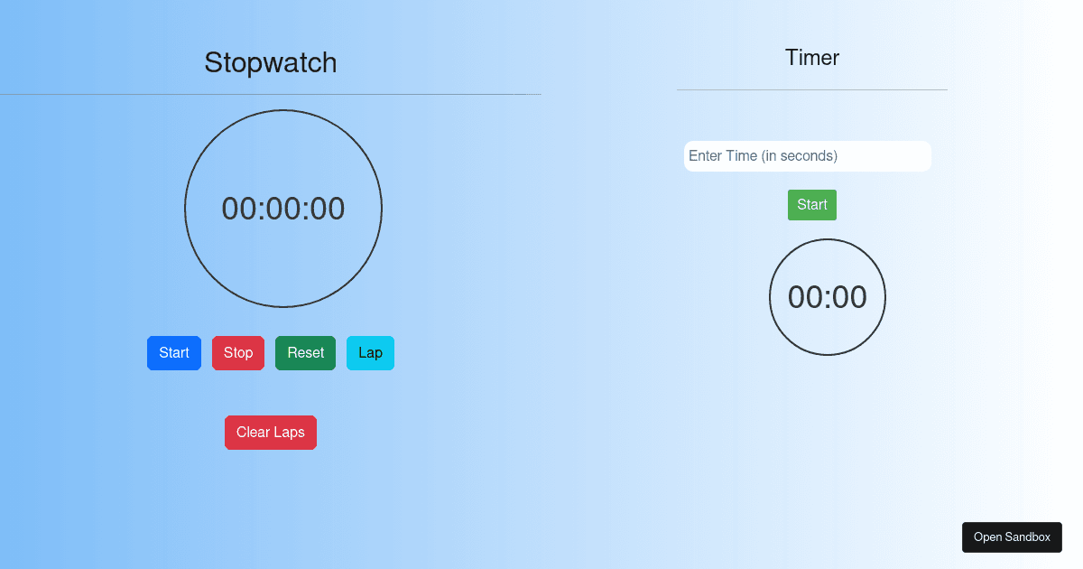 Raiujjwal2003 Timer And Codesandbox