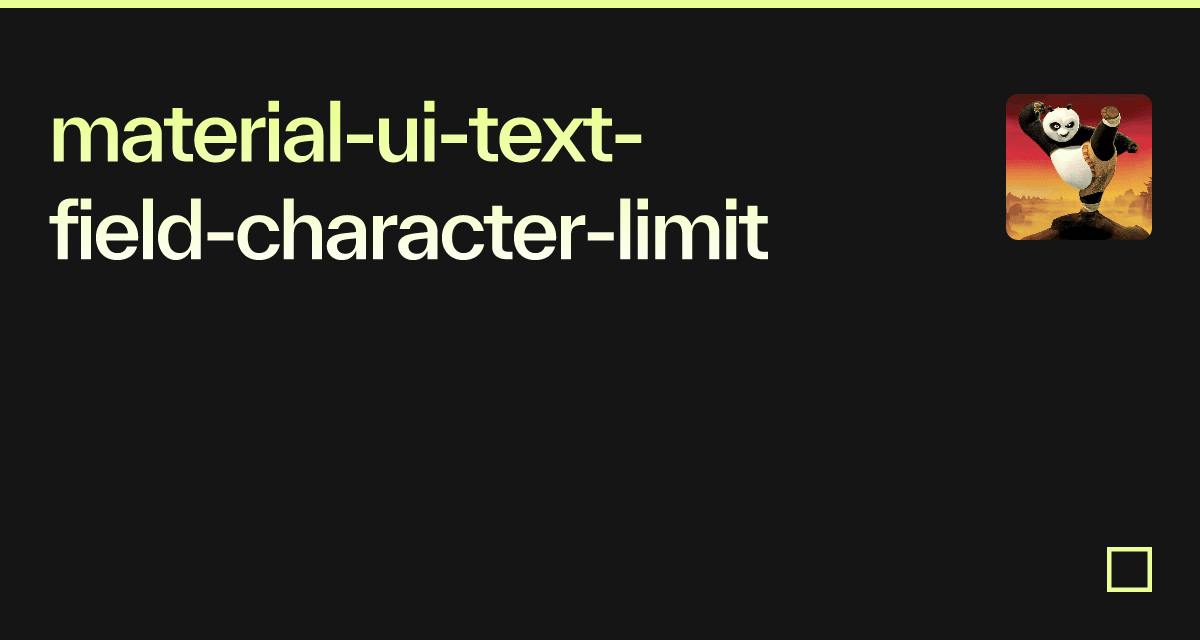 material-ui-text-field-character-limit - Codesandbox