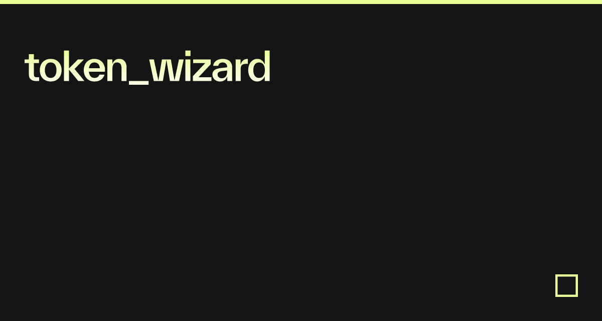 token_wizard - Codesandbox