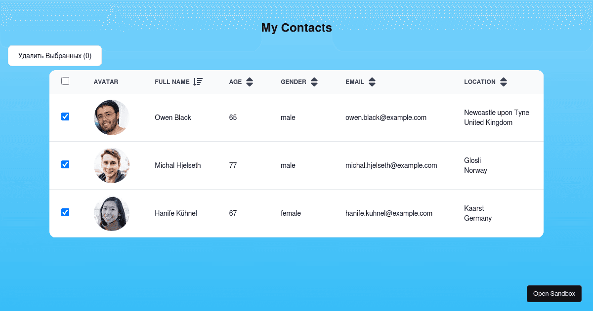Small React Project Forked Codesandbox