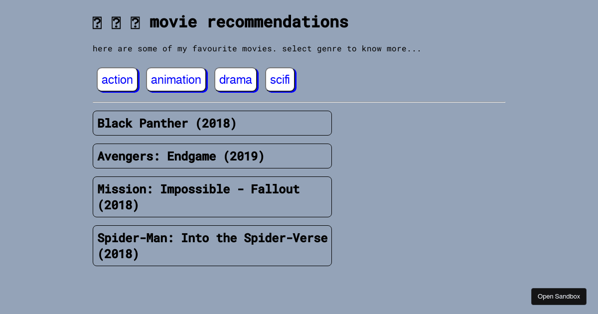 movie - Codesandbox