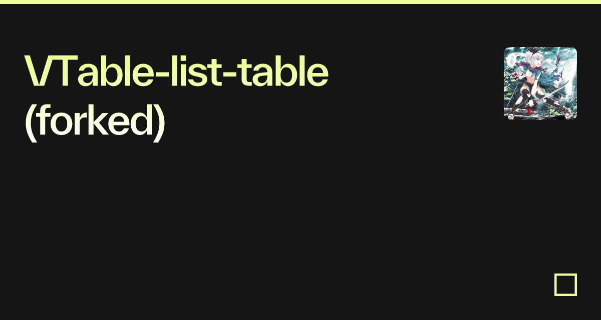 VTable-list-table (forked) - Codesandbox