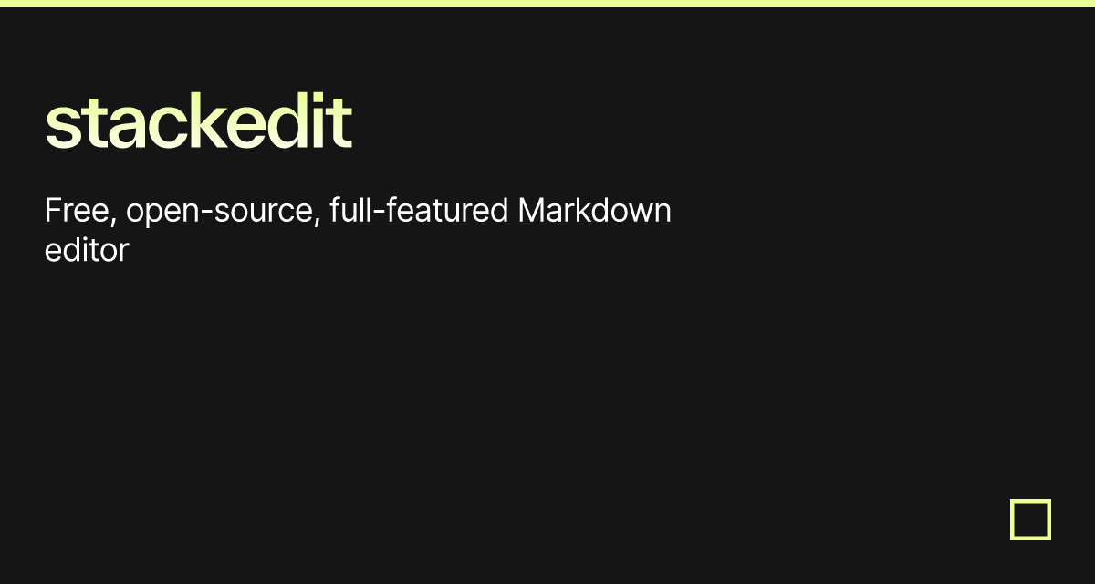 stackedit - Codesandbox