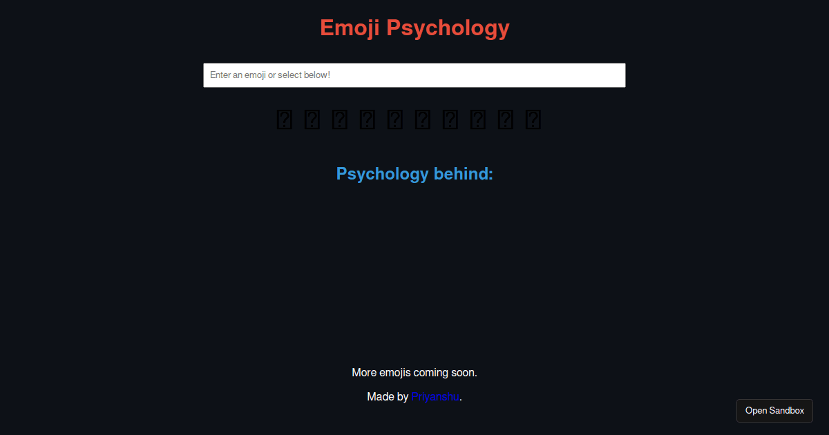 emoji-psychology - Codesandbox