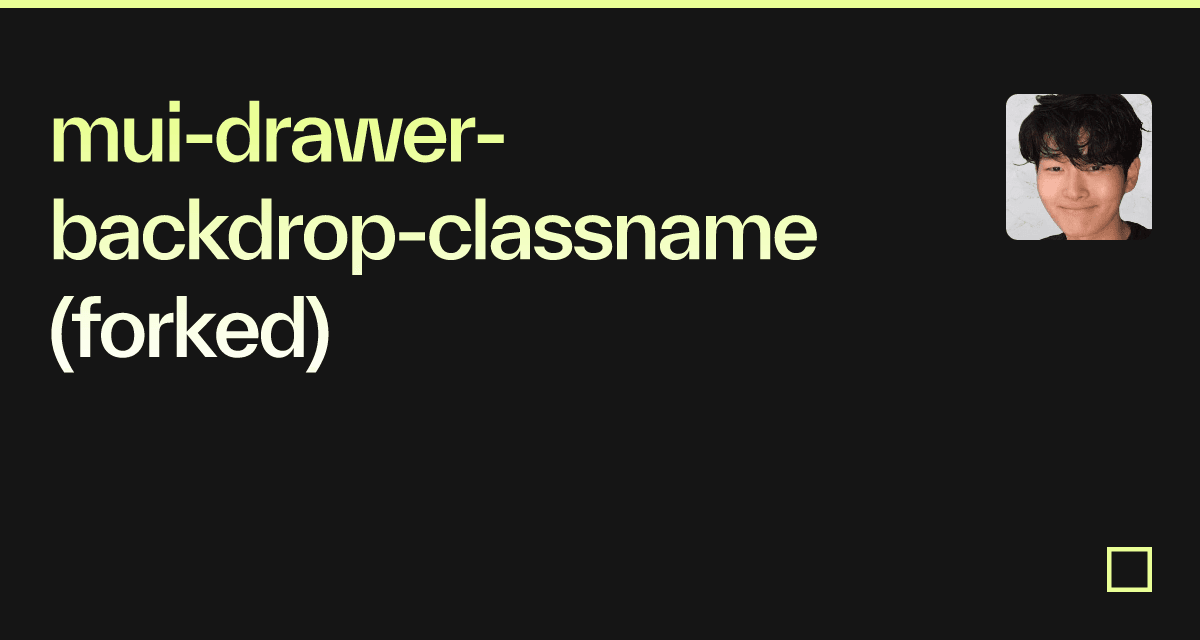 mui-drawer-backdrop-classname (forked) - Codesandbox