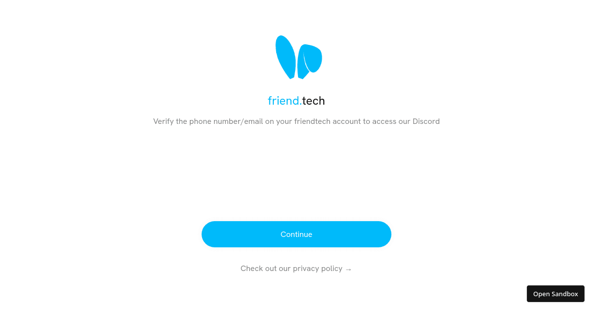 Friendtech - Codesandbox