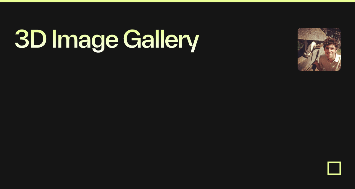 3D Image Gallery - Codesandbox