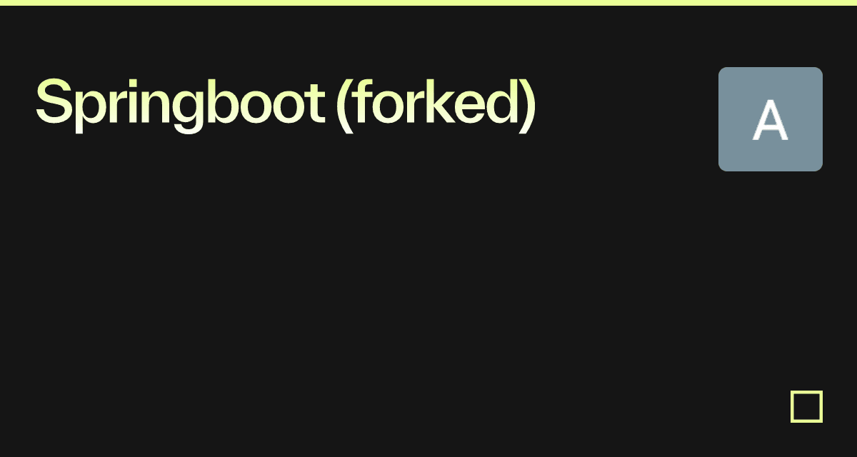 Springboot (forked) - Codesandbox